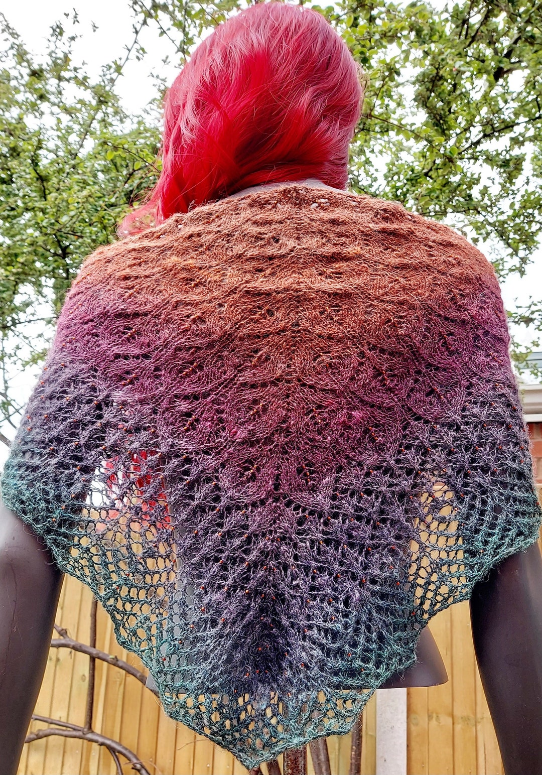 Handknit Beaded Shawl, Luxury Shawl, Small Shawl, Handspun Shawl - Etsy