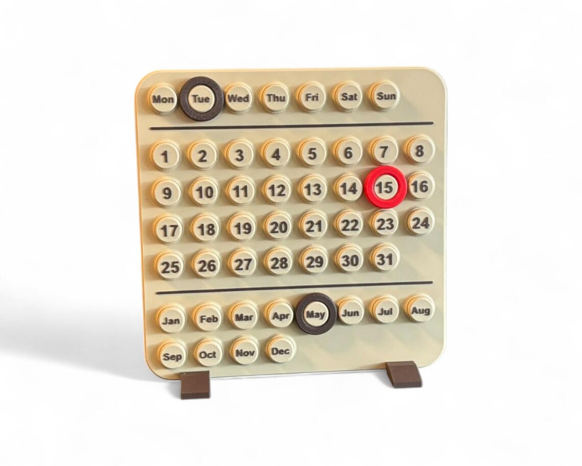 Vintage Manual Calendar | Desk Stands | Retro Style | Great for Kids - Etsy