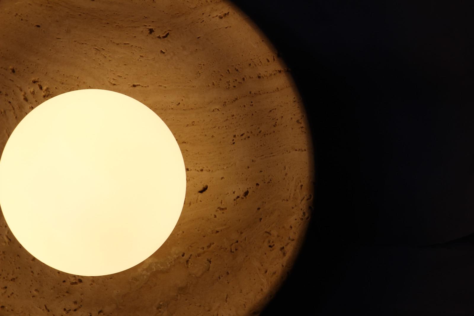 Handmade Travertine Wall Sconce: Modern Minimalist Stone Light - Etsy