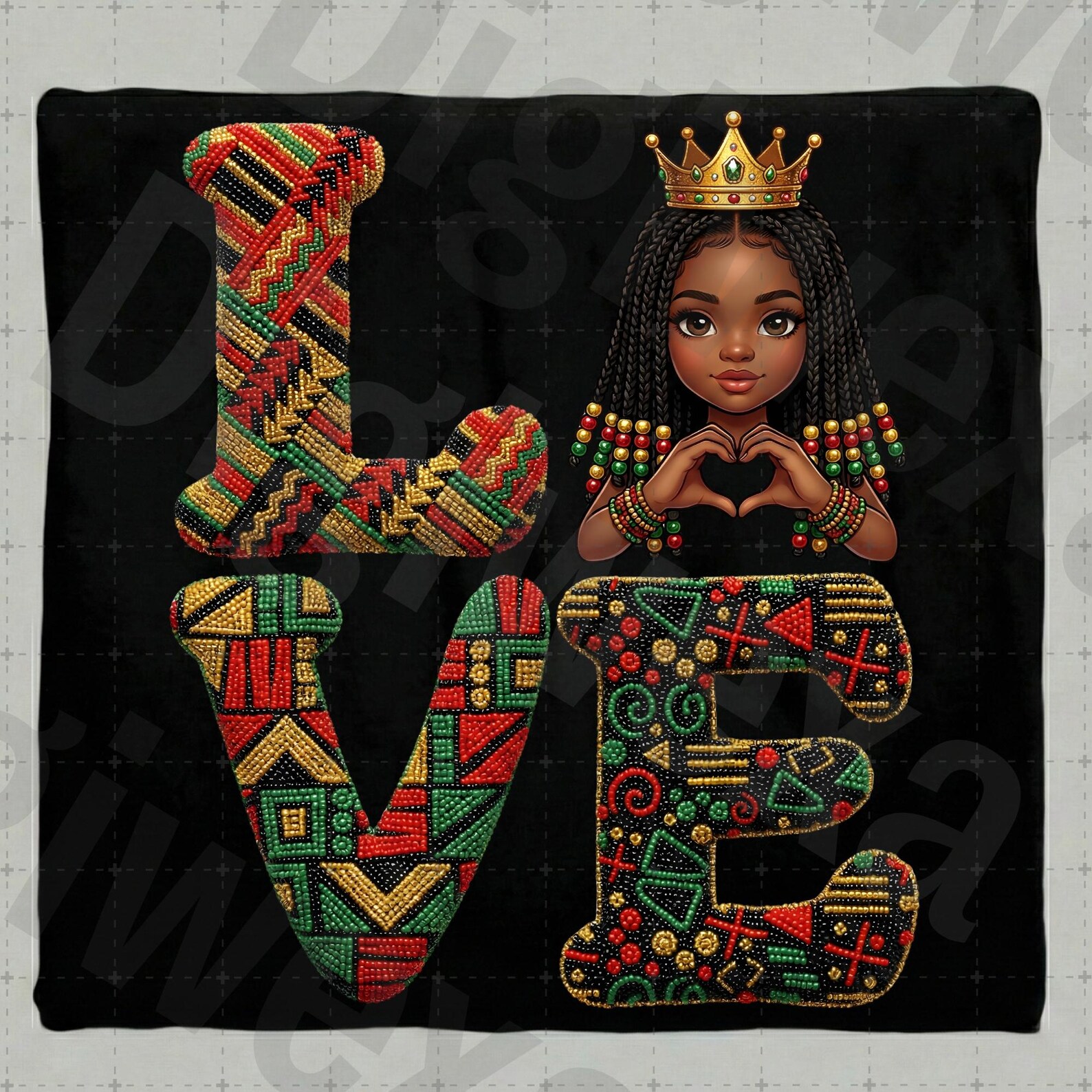 Love Black History Month PNG, Cute Black Girl Valentine Sublimation ...