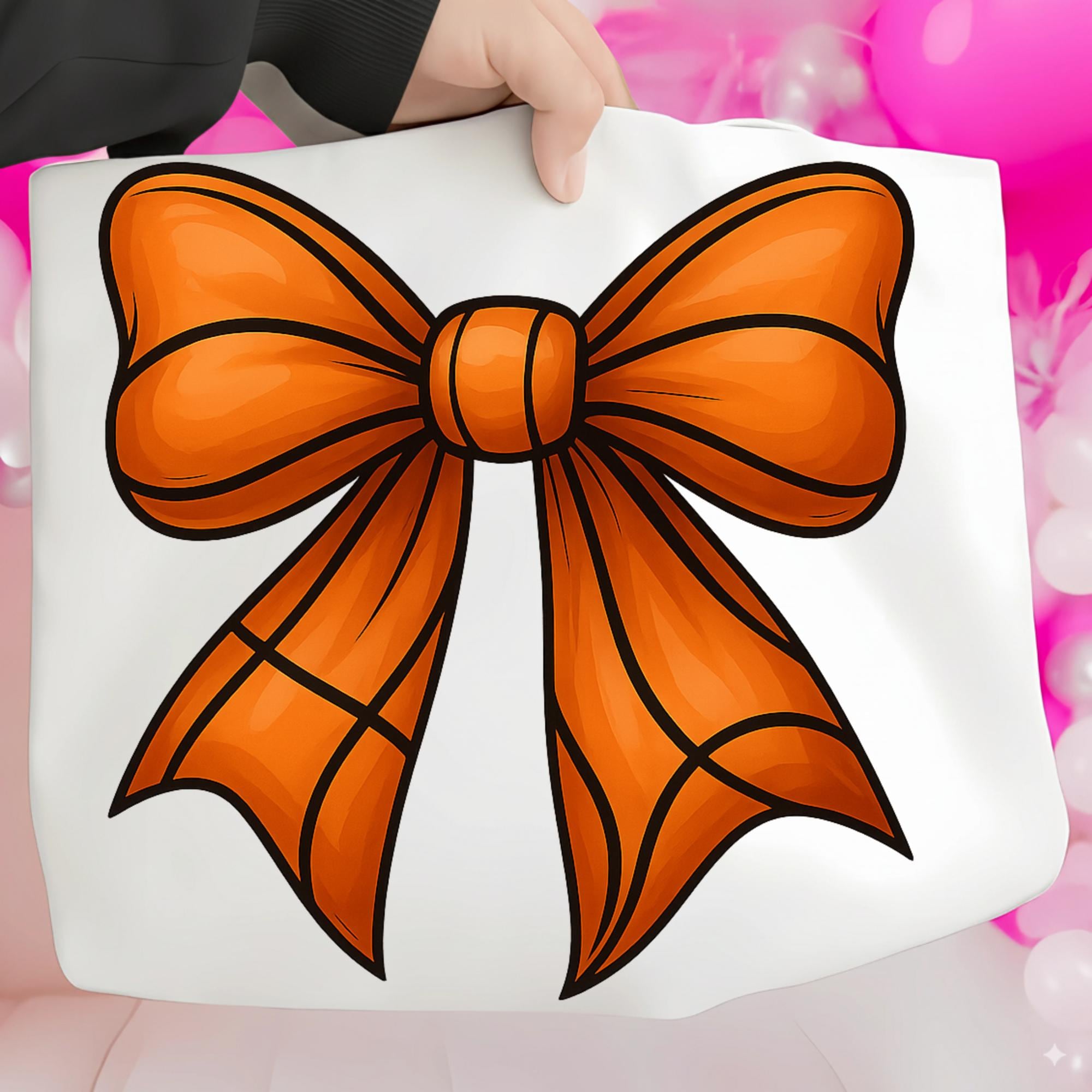 Basketball Bow PNG, Basketball Cheer Bow Sublimation, Sports Bow PNG ...