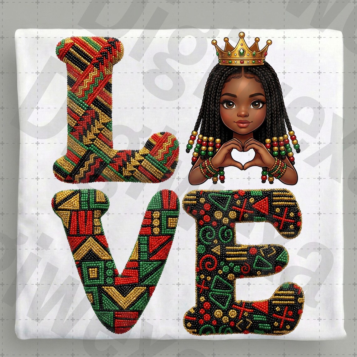 Love Black History Month PNG, Cute Black Girl Valentine Sublimation ...