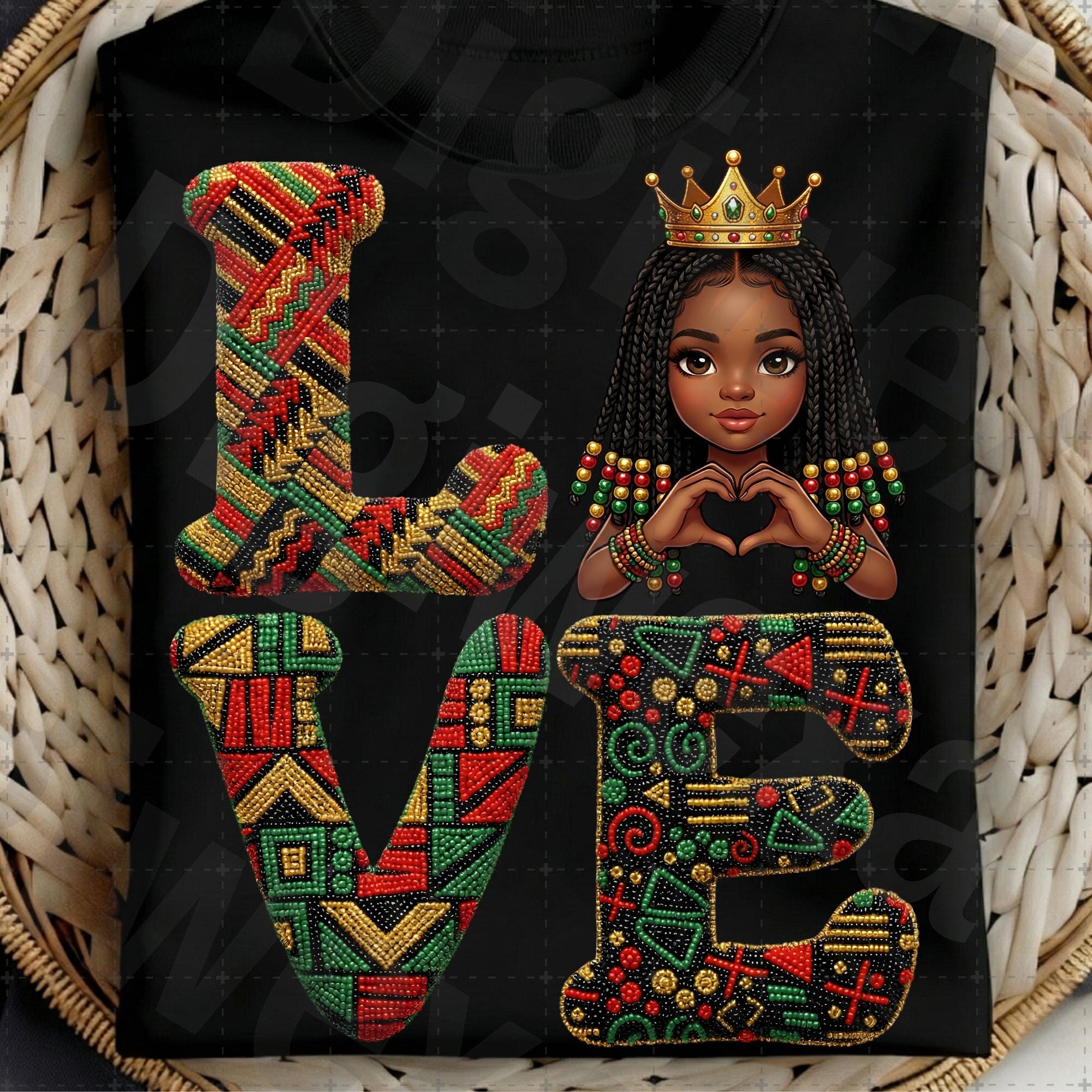 Love Black History Month PNG, Cute Black Girl Valentine Sublimation ...