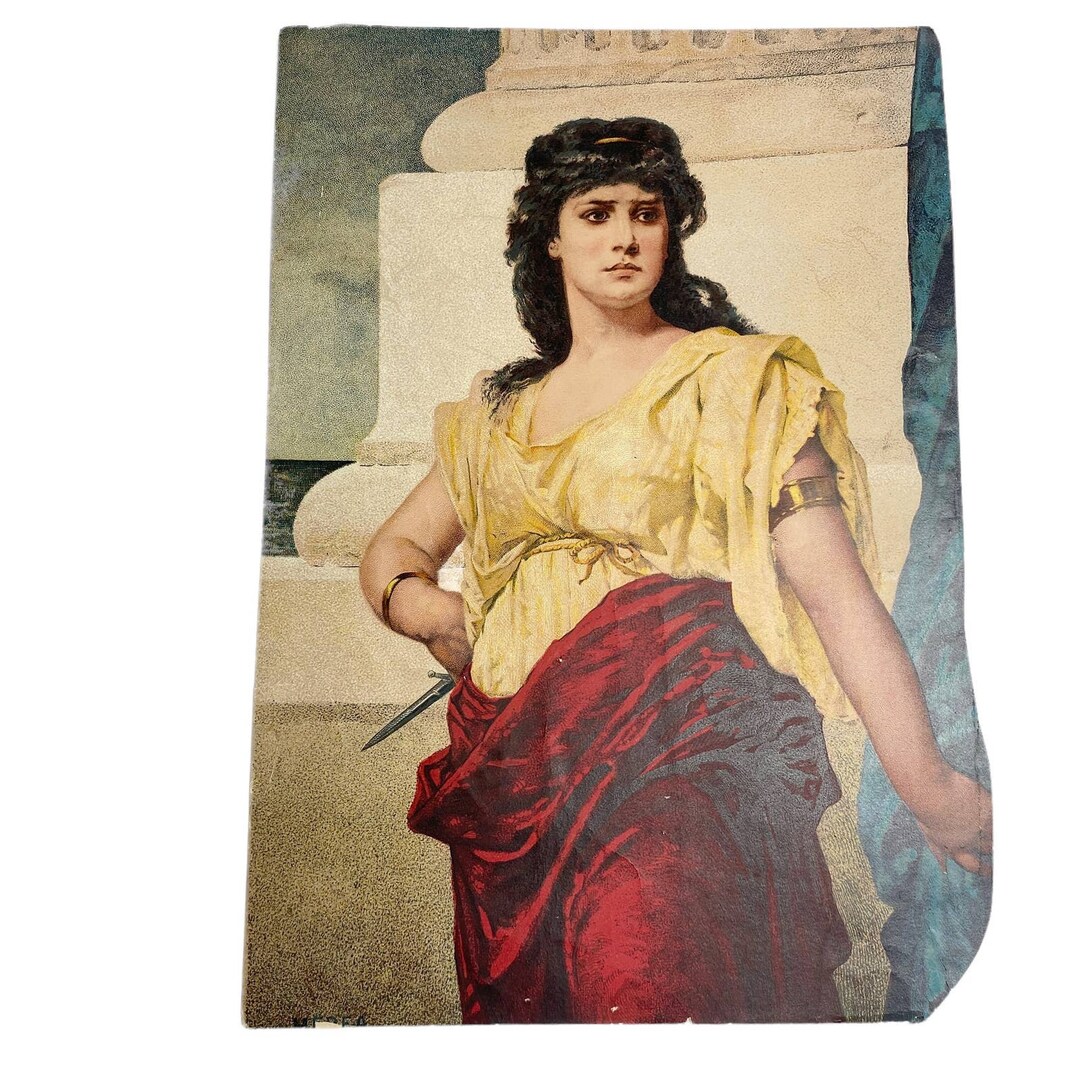 The Sorceress Medea Vintage Colorful Greek Lithograph Art Print - Etsy