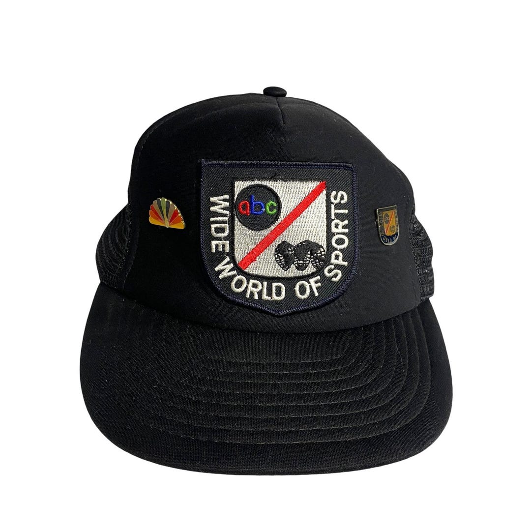 Vintage ABC World of Sports Patch Pins Mesh Snapback Trucker Hat - Etsy