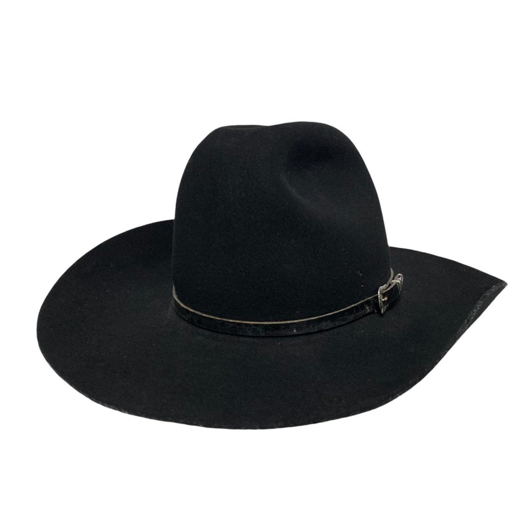 Vintage Stetson Stallion Mens Size 7 1/8 Black Wool Cortez Cowboy Hat ...