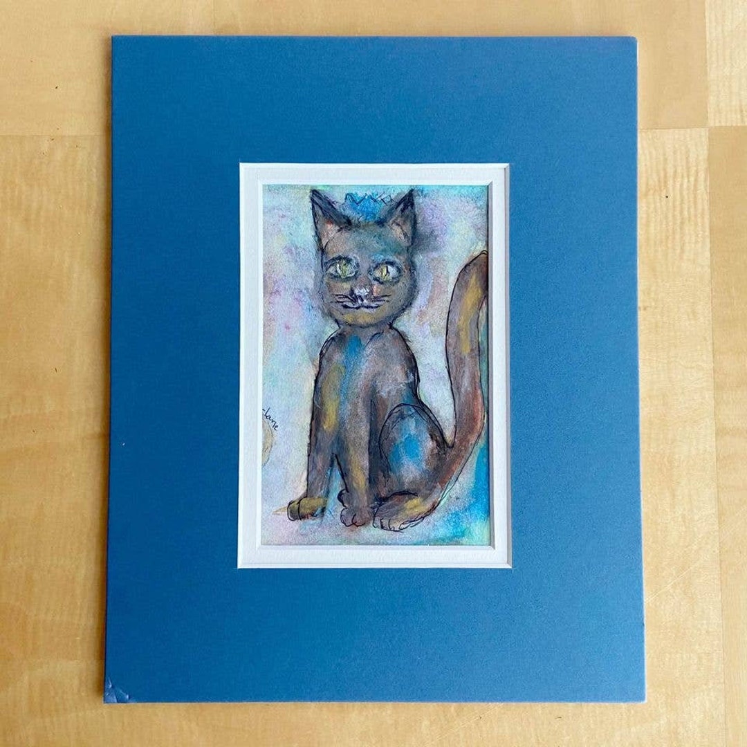 Florence Douglas Mcfarlane Original Watercolor Painted Cat Art - Etsy