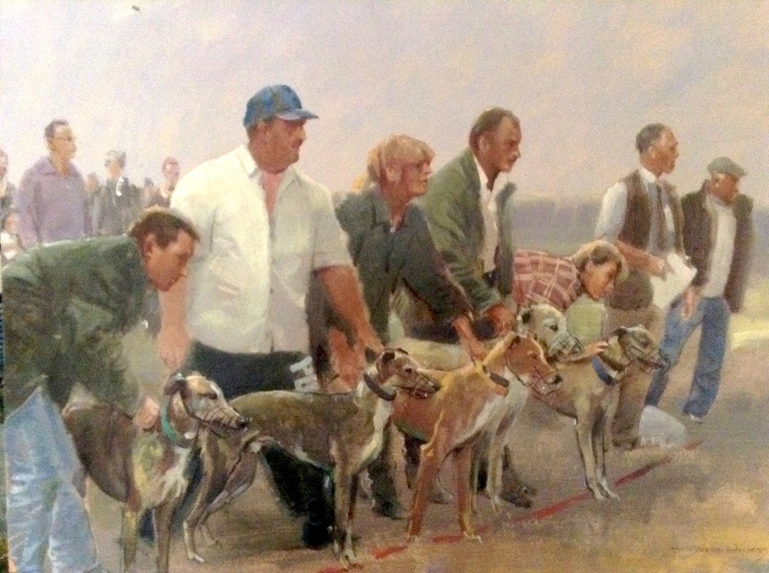 Day at the Dog Races, Print Taken From an Orginal Painting by - Derek ...