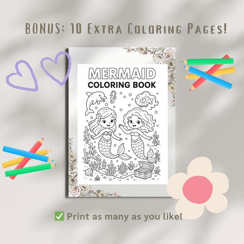 Lina & Mia Mermaid Coloring Book | 3 Stories + 10 Pages | Kids ...