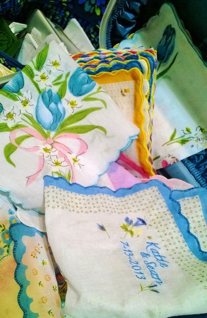 Vintage Handkerchiefs Set of 5 - Etsy