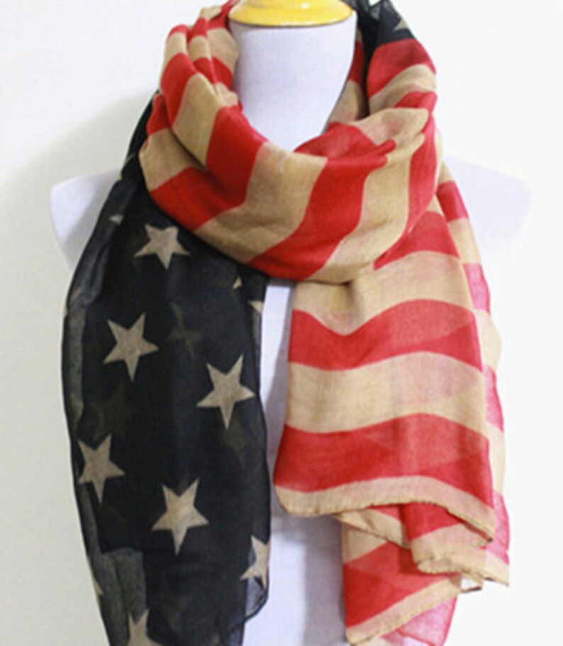 American Flag Scarf - Etsy