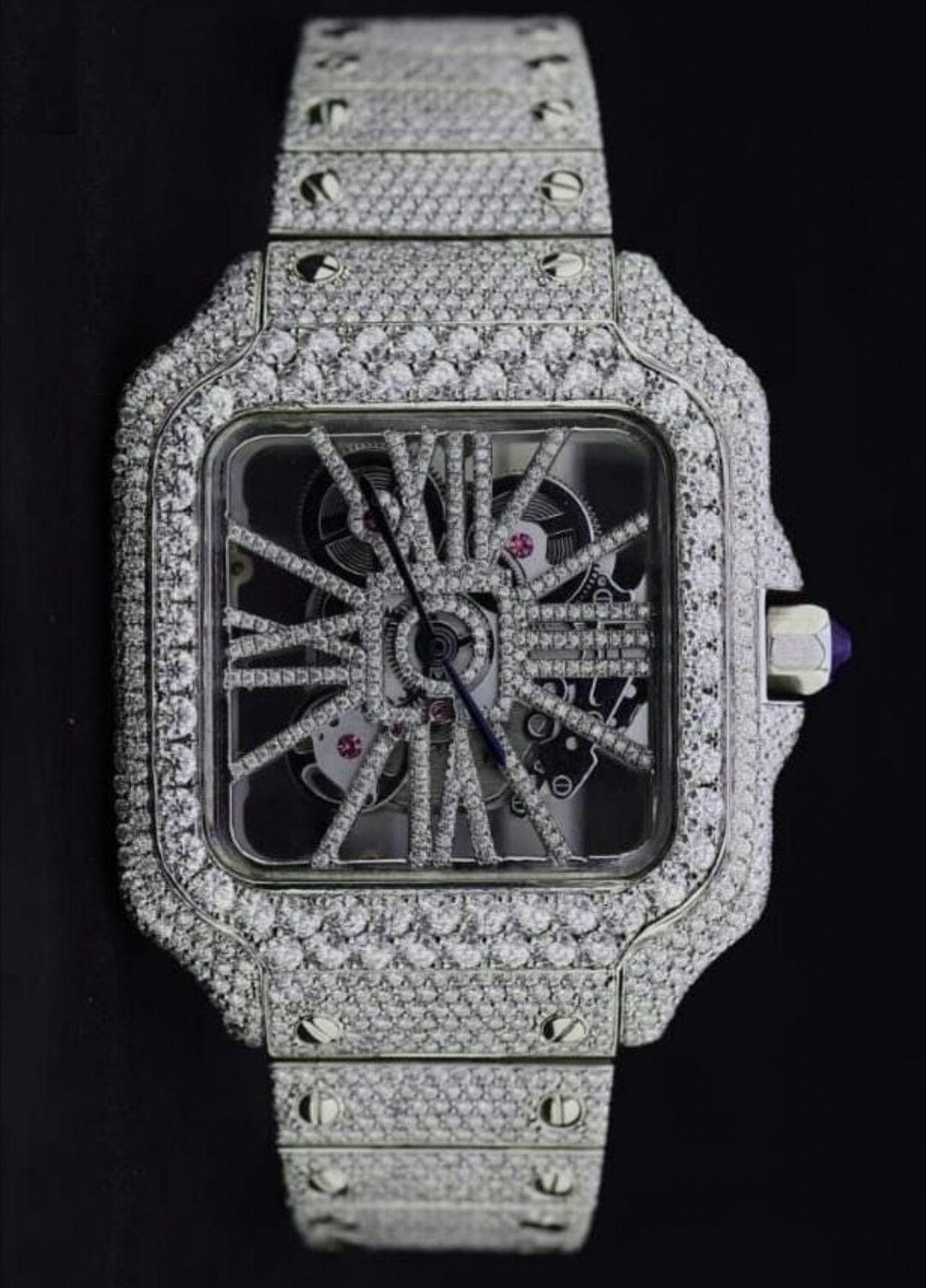 Iced Out Skeleton Luxury Watch for Men – Fully Moissanite Bust Down ...