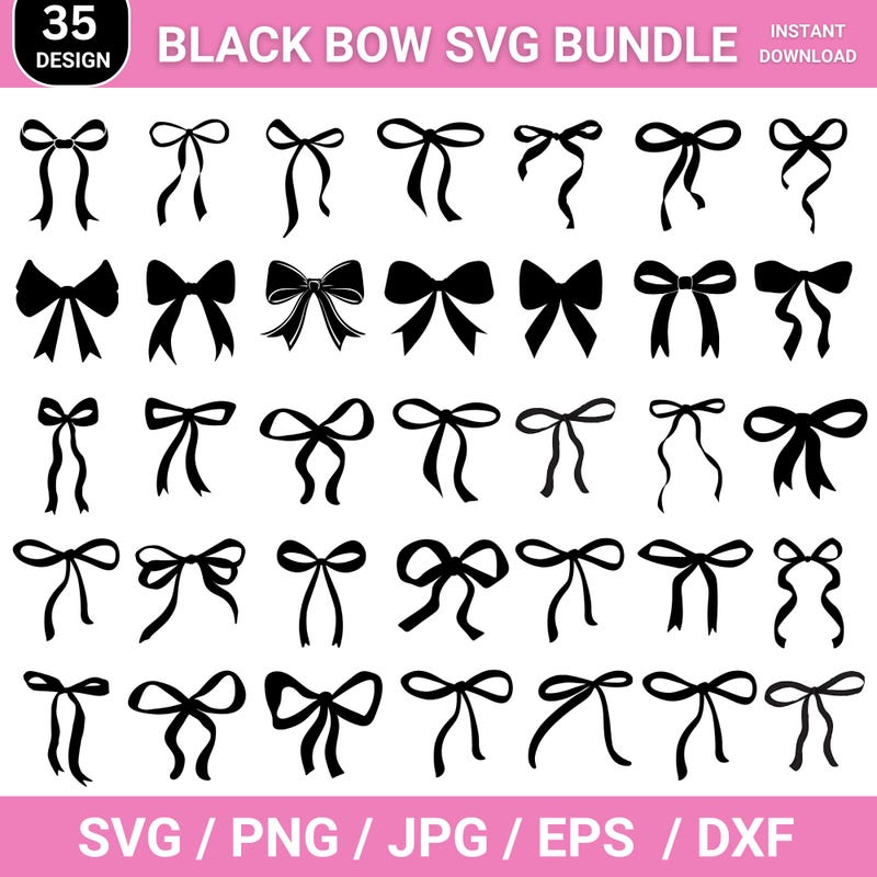 Small Black Bow - Etsy