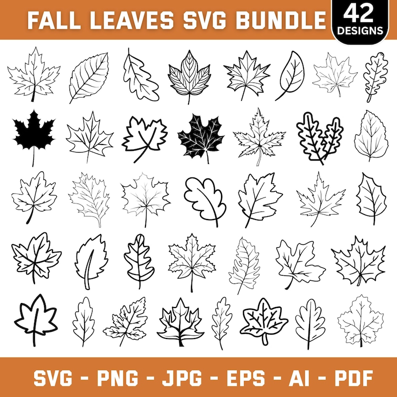 Fall Leaves Svg Bundle, Fall Leaf Svg, Fall Leaves Clipart, Fall Png ...