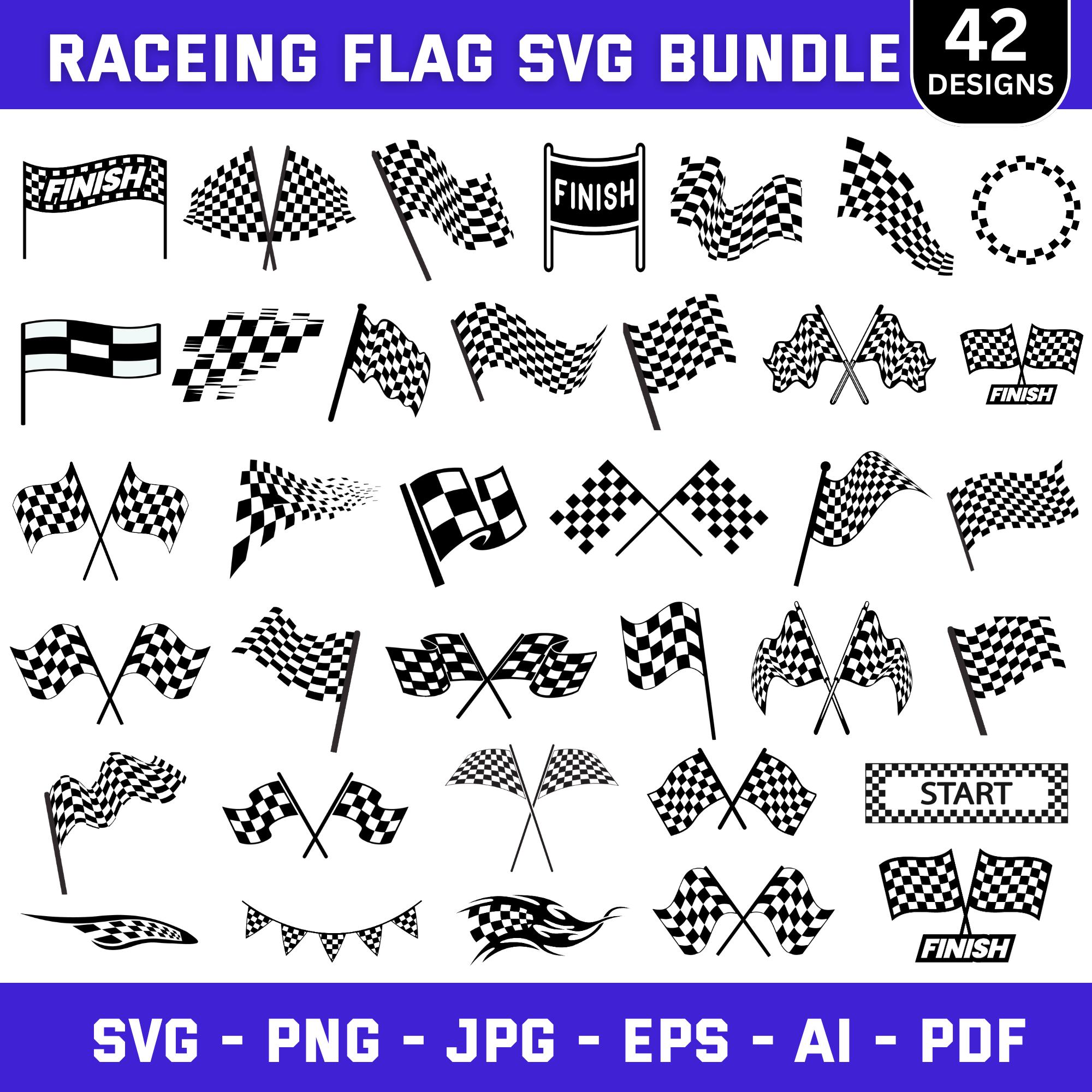 Race Flag Svg Bundle, Checkered Flag Svg, Racing Flag Svg, Race Flag ...