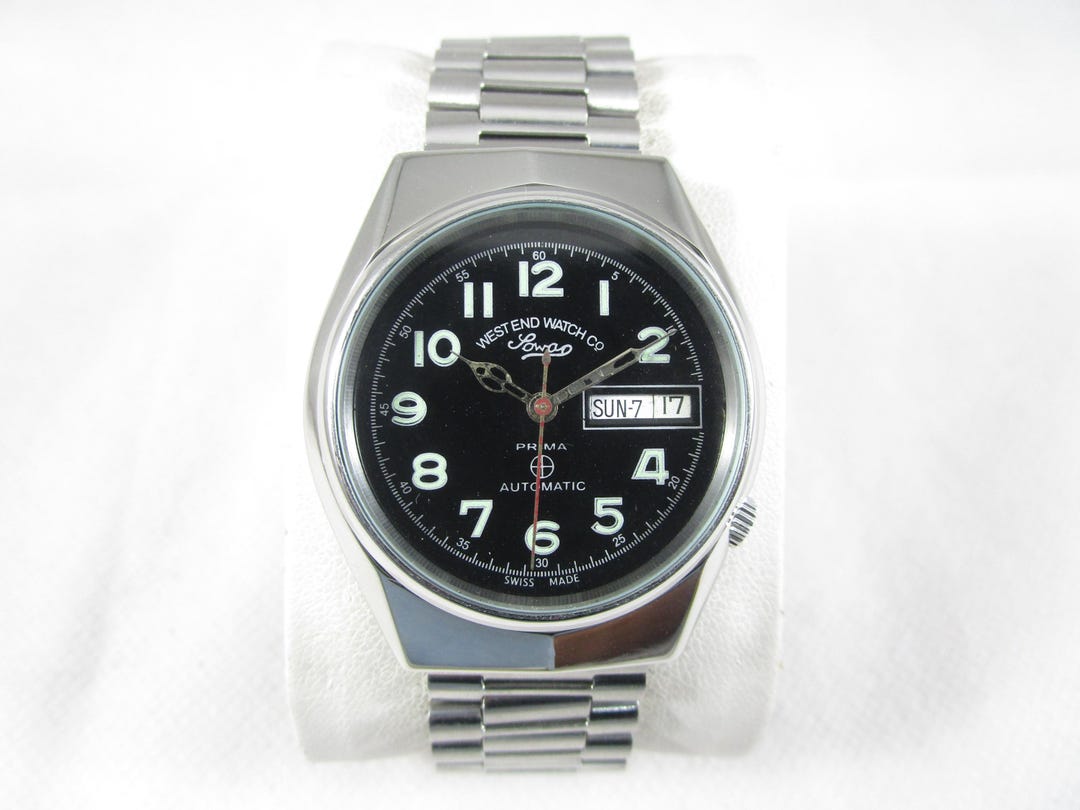 ORIGINAL Vintage WEST END Watch Co Sowar Prima Automatic Gent's Swiss ...
