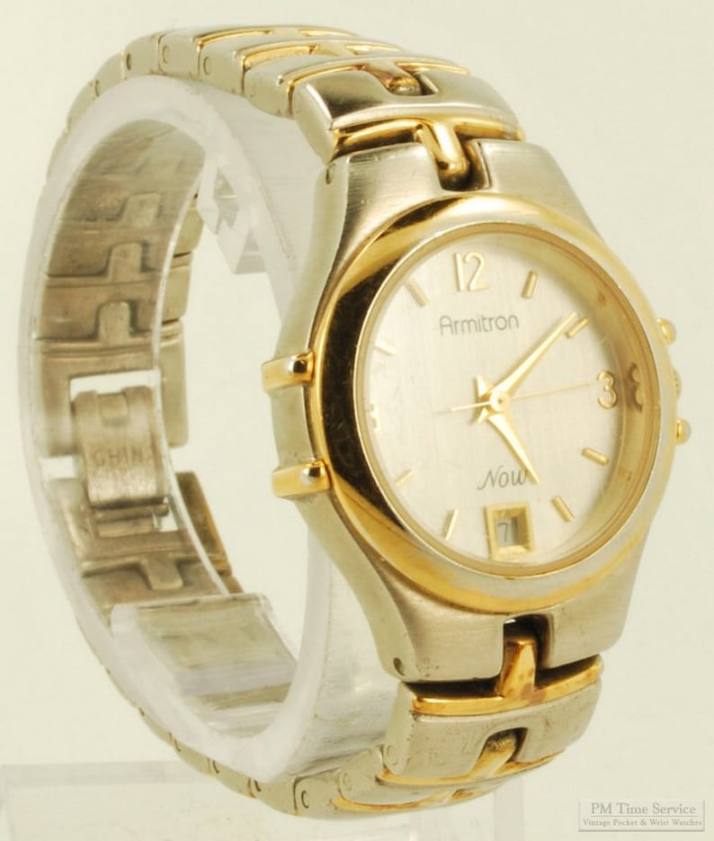 Armitron Ladies Quartz With Date Wrist Watch Yellow Gold - Etsy