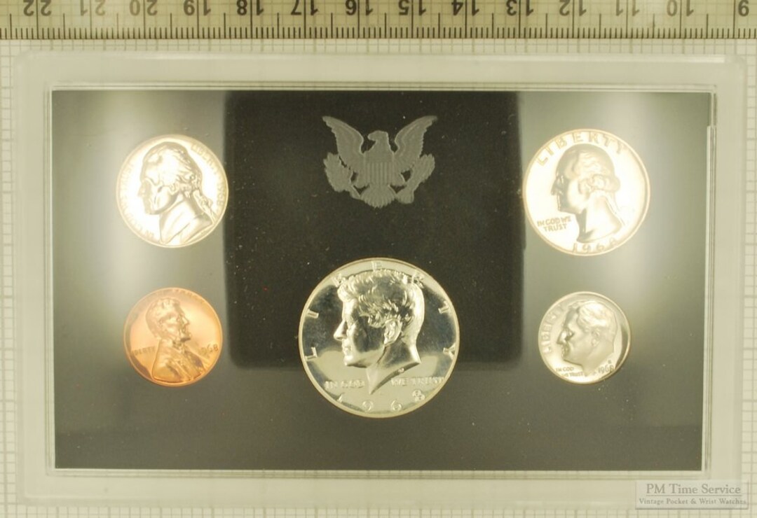 1968 US Coin Proof Set, Sealed in Hard Plastic With Black Matte Background - Etsy