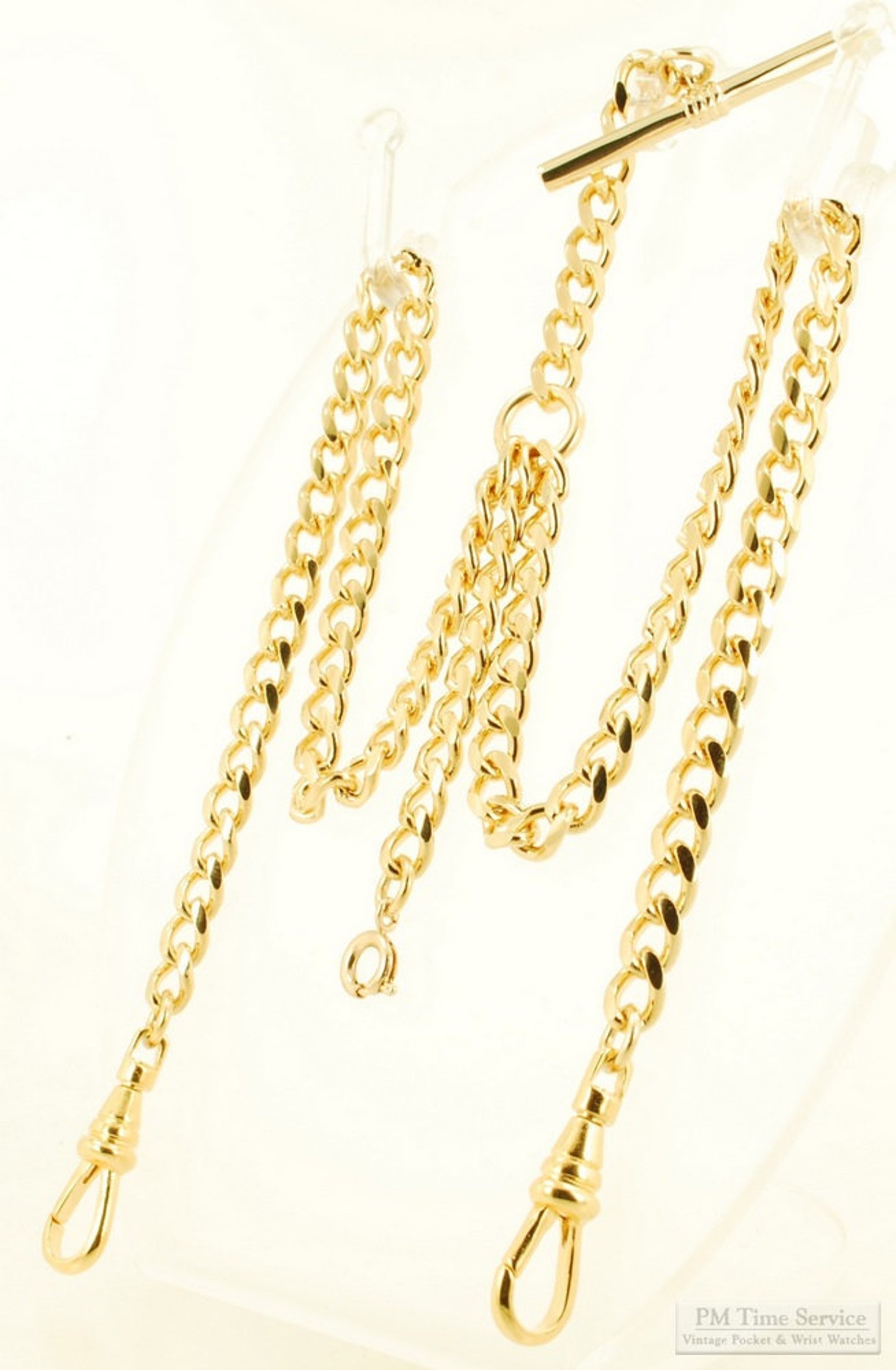 Double Albert Style Pocket Watch Chain Customizable With a - Etsy