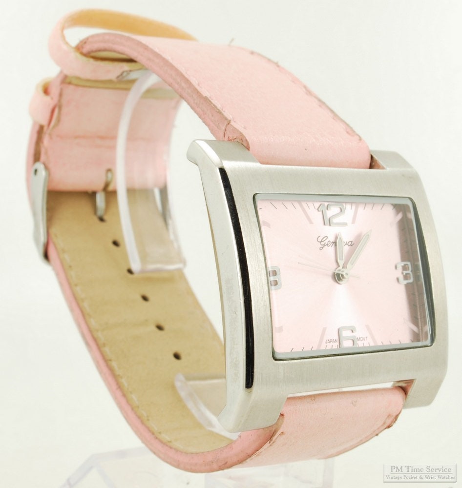 Geneva Quartz Ladies' Wrist Watch, Heavy Silver-toned & Stainless Steel ...