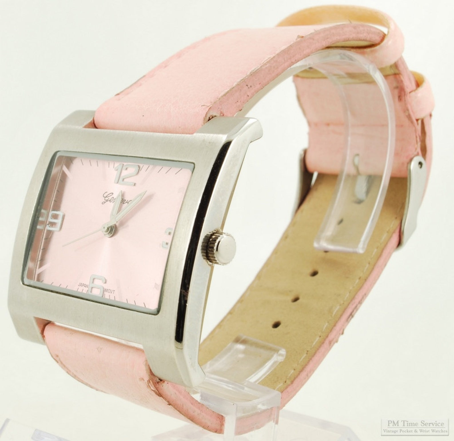 Geneva Quartz Ladies' Wrist Watch, Heavy Silver-toned & Stainless Steel ...
