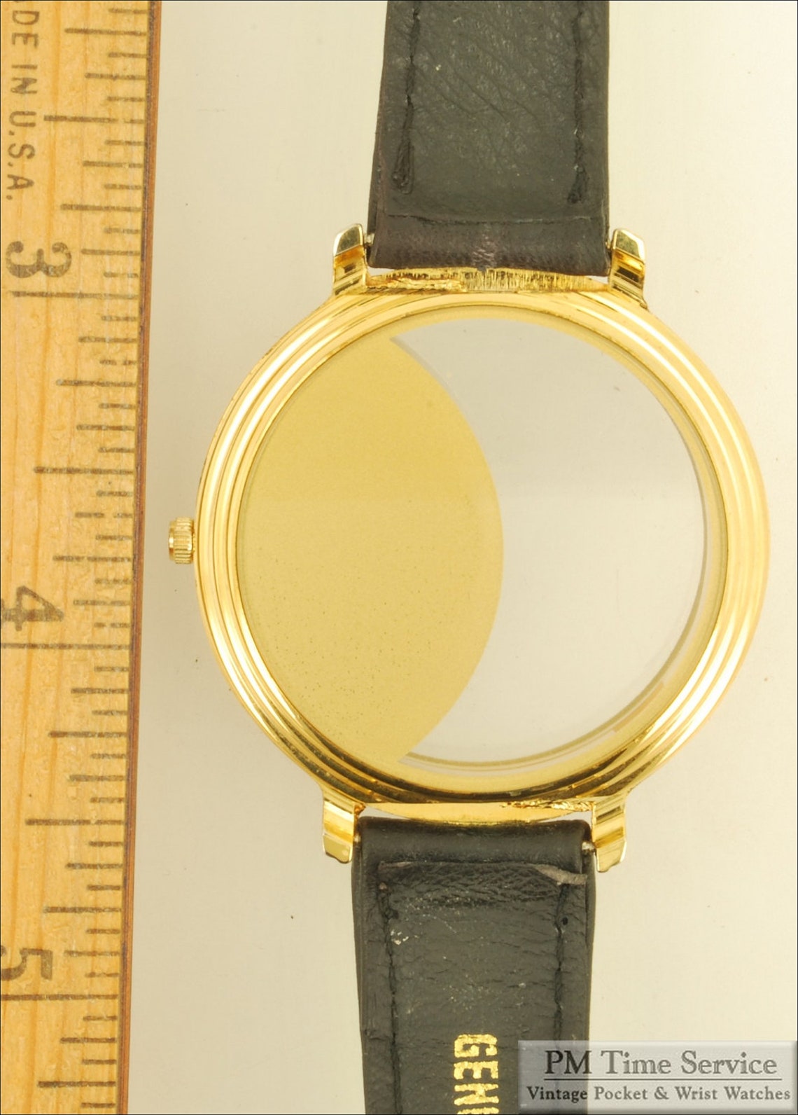 Suizo Vintage Quartz Wrist Watch, Oversized Gold-toned Round ...
