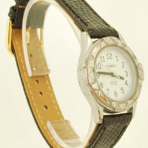 Timex Quartz Wrist Watch, Heavy Silver-toned & Stainless Steel Round ...