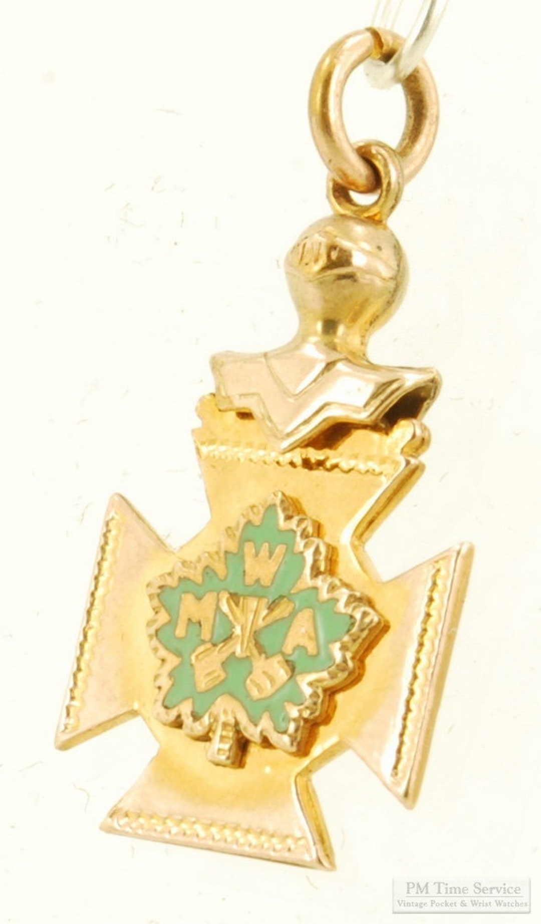 Vintage YGF & Enamel Cross Pattée-shaped Modern Woodmen of America (MWA ...