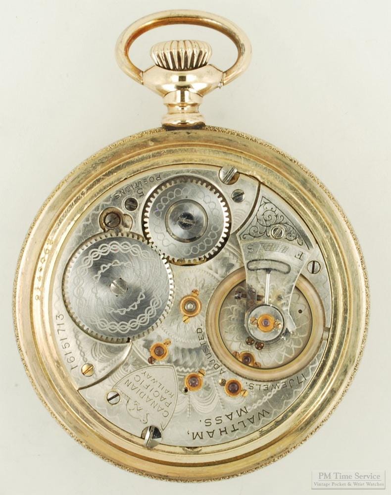 Waltham "canadian Pacific Railway" Vintage Pocket Watch, 18 Size, 17 ...