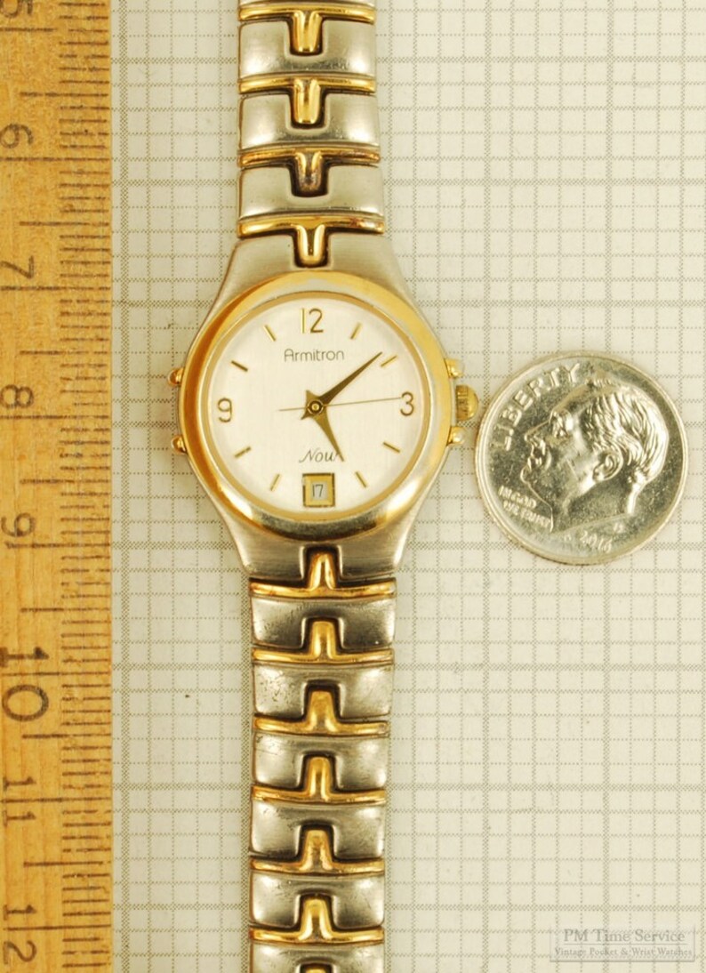Armitron Ladies Quartz With Date Wrist Watch Yellow Gold - Etsy
