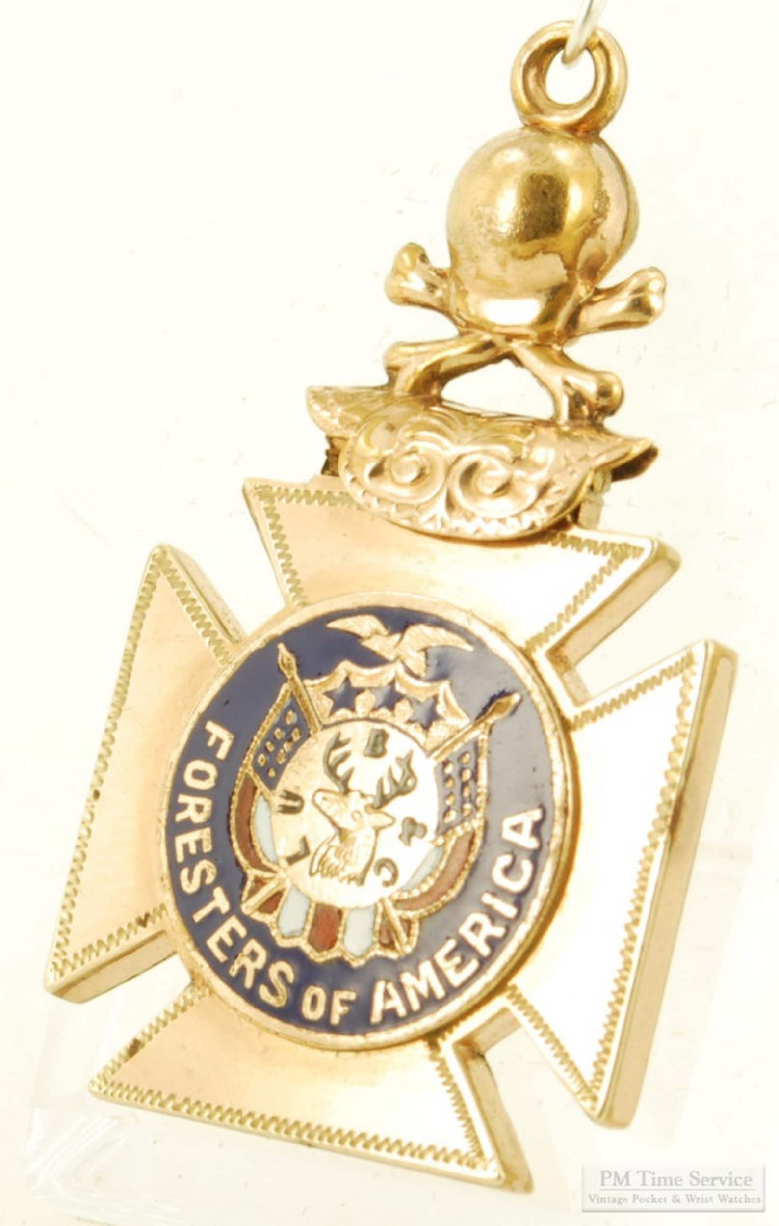 Vintage Yellow Gold (filled), Enamel & Garnet Articulated Cross Pattée ...