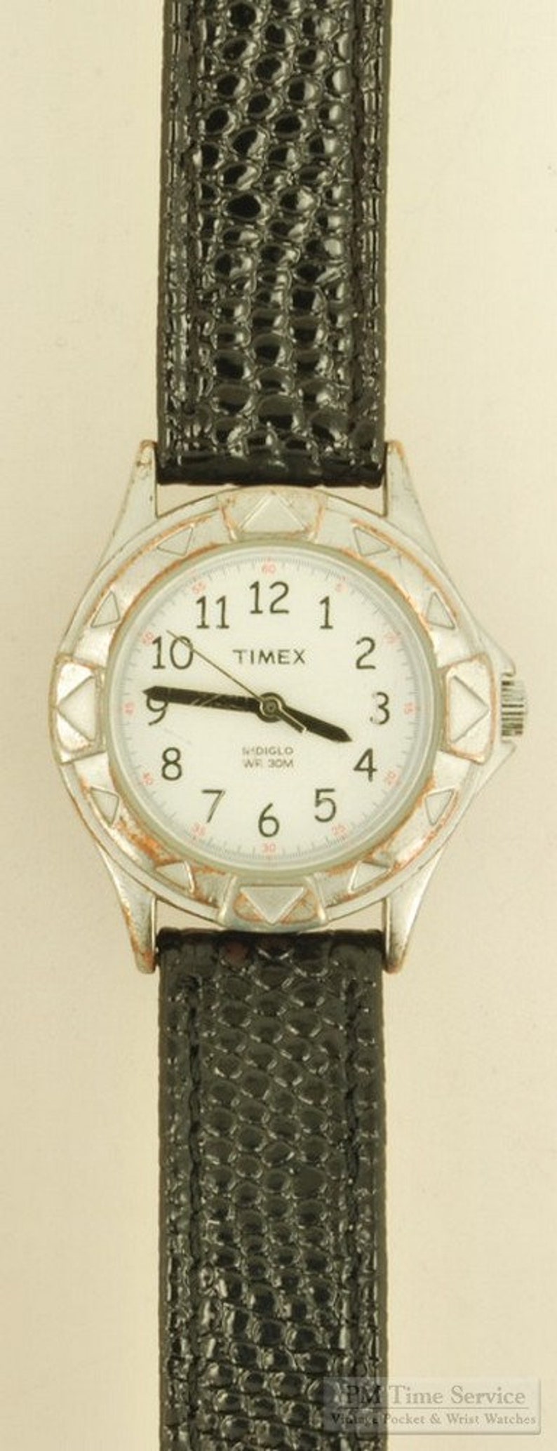 Timex Quartz Wrist Watch, Heavy Silver-toned & Stainless Steel Round ...