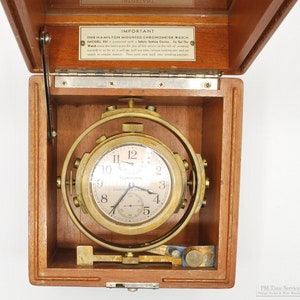 Hamilton Model 22 Vintage Marine Chronometer Watch, 36 Size, 21 Jewels ...