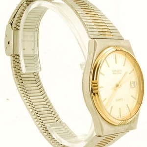 Gruen Precision Quartz With Date Wrist Watch, Thin-model Gold-toned ...