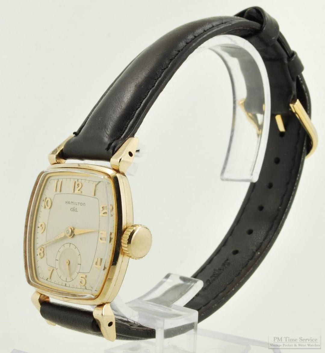 Hamilton Grade 747 Vintage Wrist Watch, 17 Jewels, Yellow Gold filled ...
