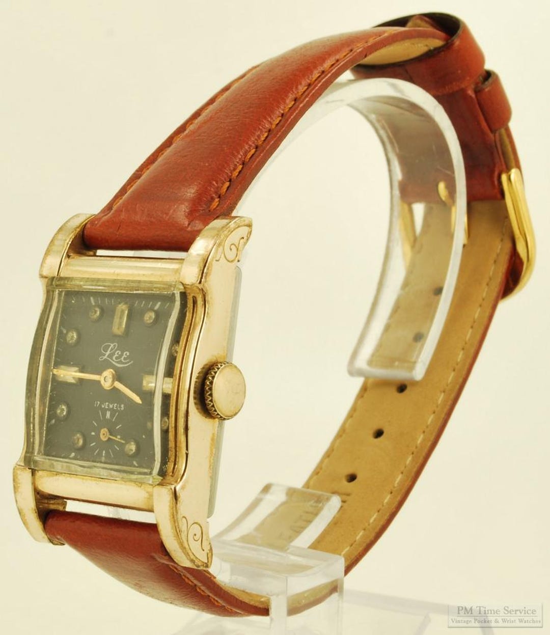 Savoy Watch Co. for Lee Vintage Wrist Watch, 7 Jewels, Yellow Gold ...