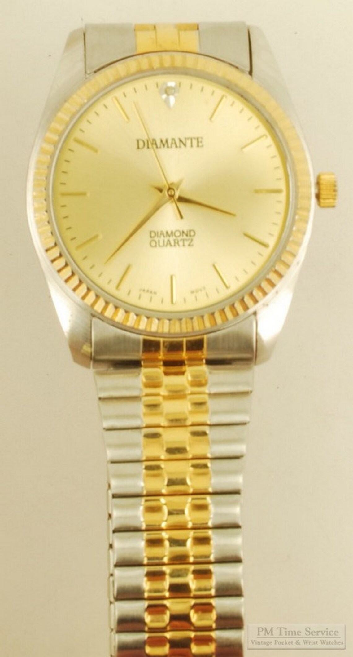 Diamante Quartz Wrist Watch Heavy Gold-toned & Stainless - Etsy