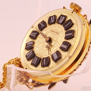 Basis Watch Co. for Heritage Vintage Pendant Watch, 1 Jewel, Gold-toned ...