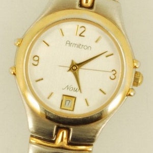 Armitron Ladies Quartz With Date Wrist Watch Yellow Gold - Etsy