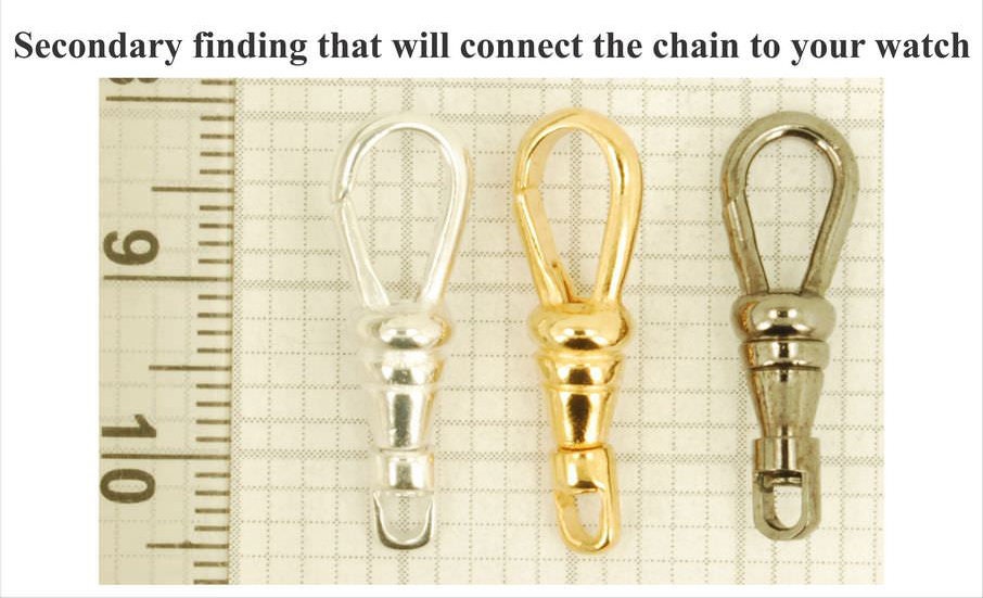 Straight pocket watch chain customizable with a variety of | Etsy