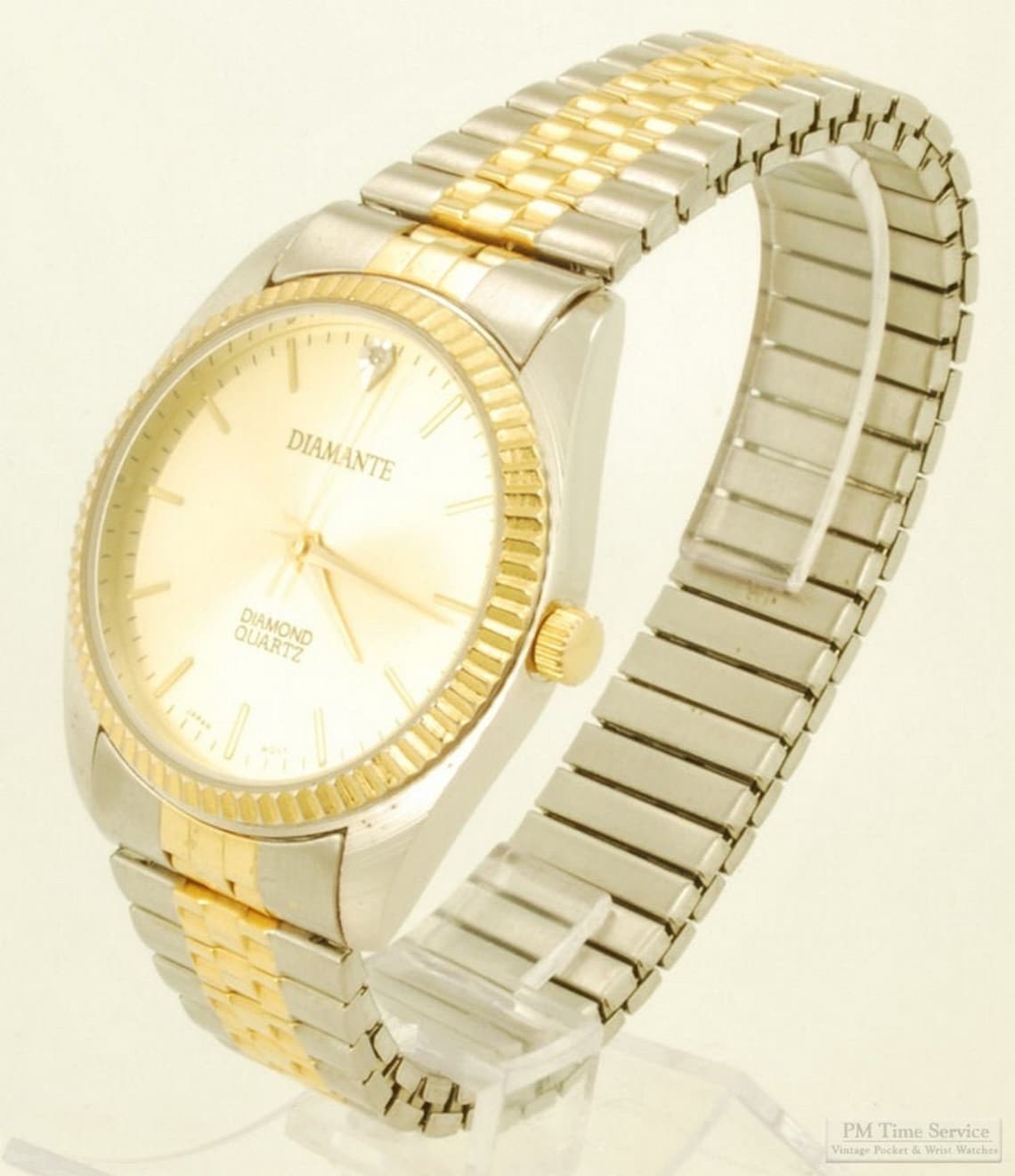 Diamante Quartz Wrist Watch Heavy Gold-toned & Stainless - Etsy