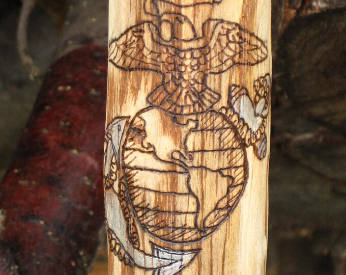 USMC Custom Walking Stick - Etsy