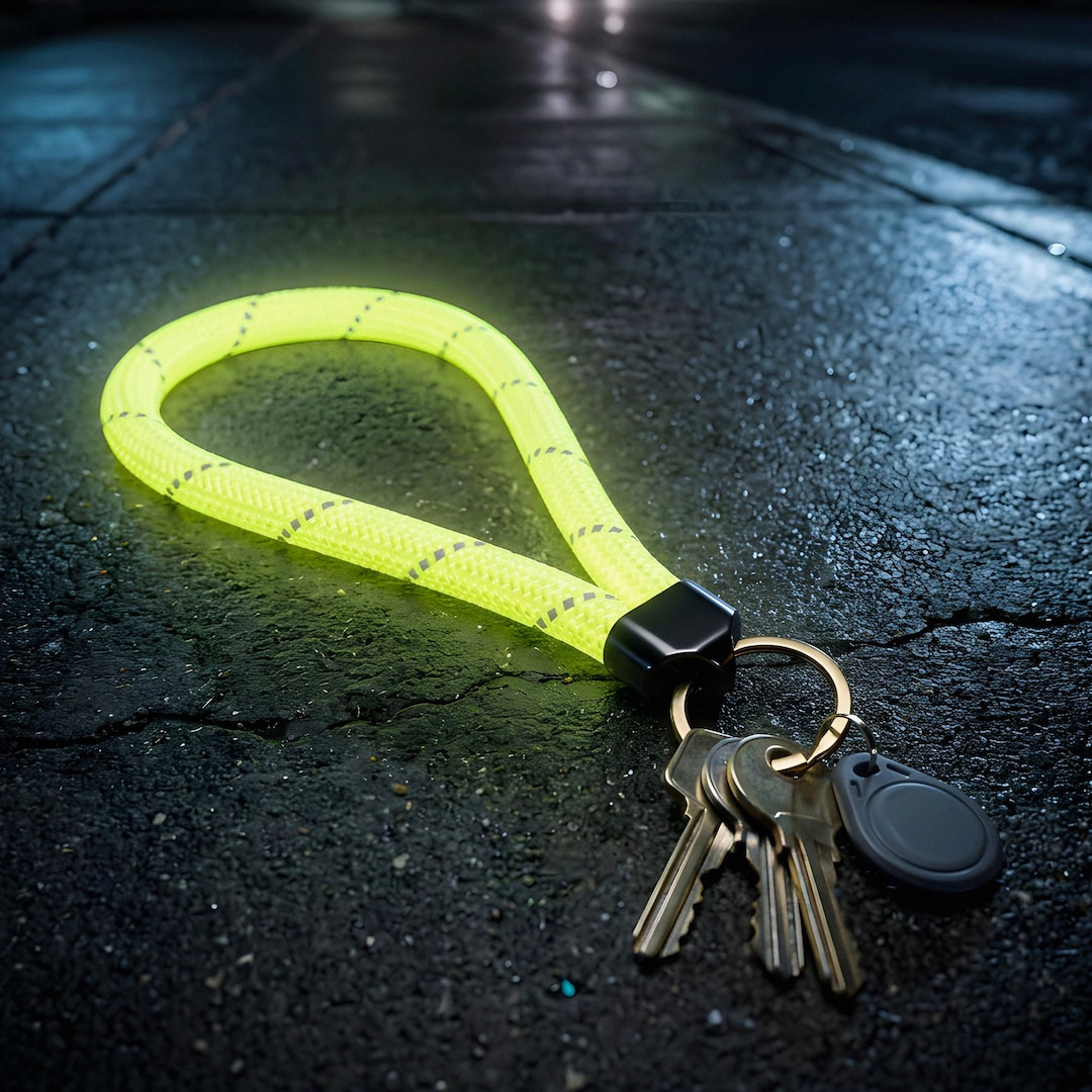Glow-in-the-dark Keychain, Never Lose Your Keys Again, Reflective Neon ...