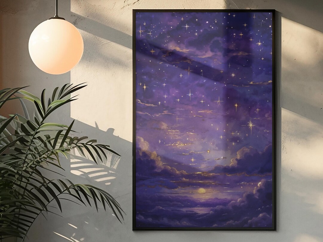 Celestial Digital Wall Art Printable | Night Sky Decor | Mystical Night ...