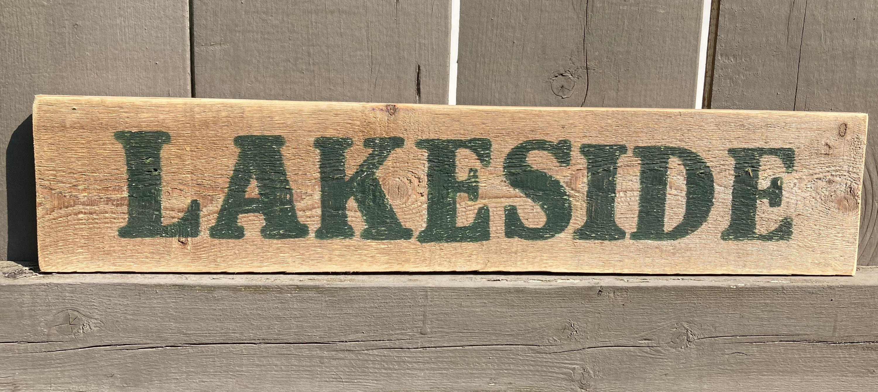 Lakeside Pallet Wood Sign - Etsy.de