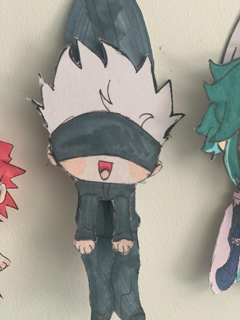 Gojo Satoru (jujutsu Kaisen) Anime Character Template/fidget/papercraft ...