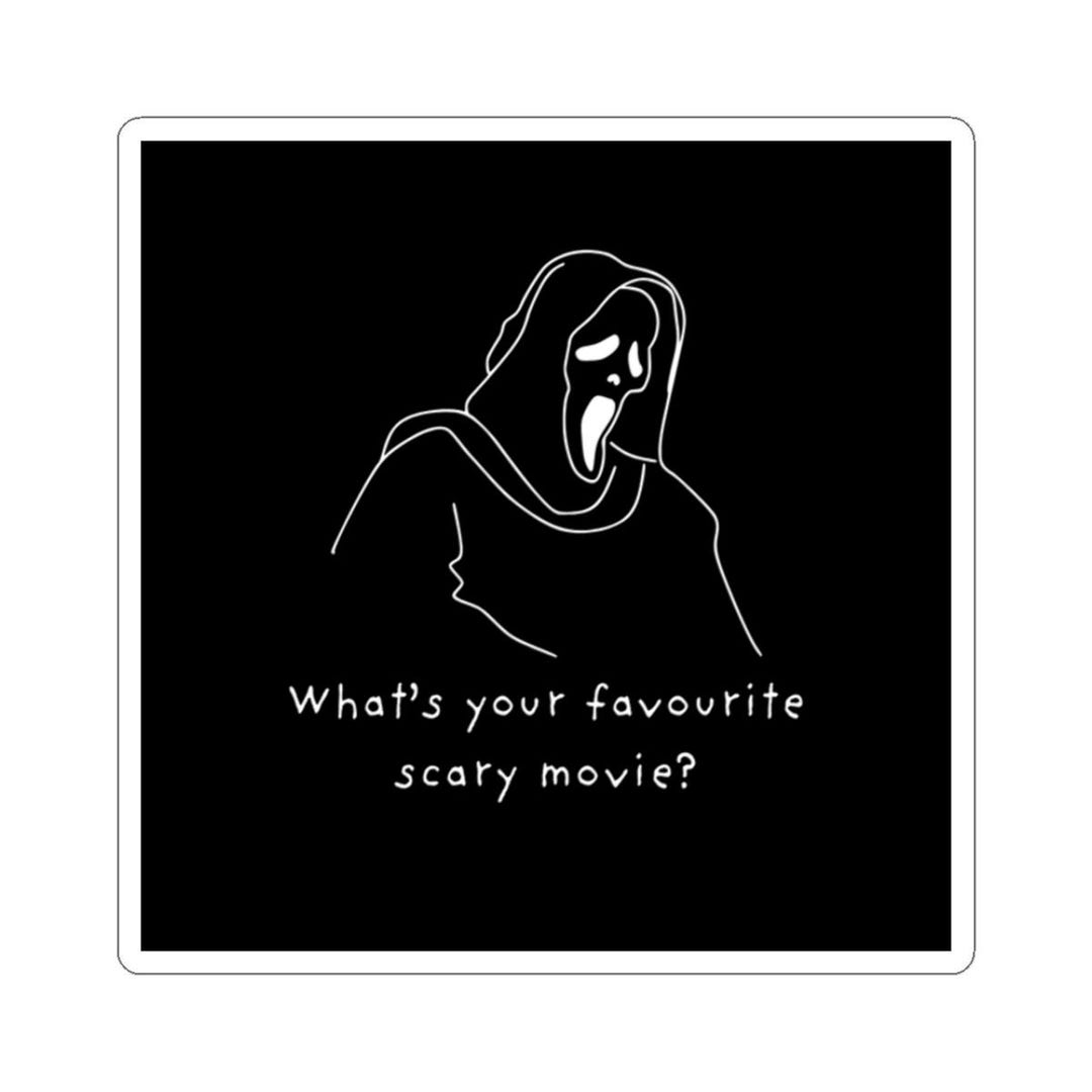 Black Ghost Face Kiss-cut Stickers, Halloween Sticker Set, Horror Movie ...
