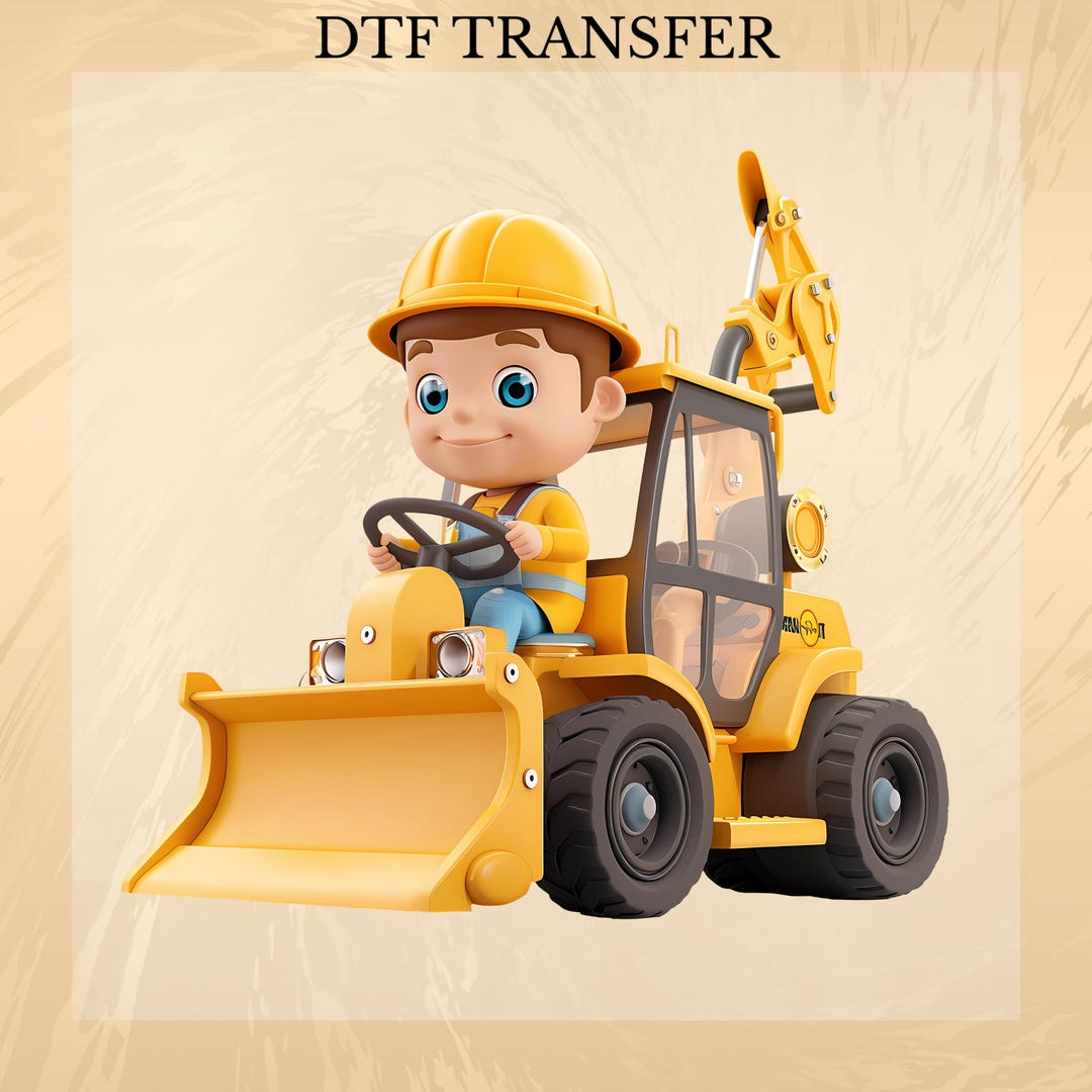 Future Construction Worker DTF Transfer Ready to Press, Junior ...