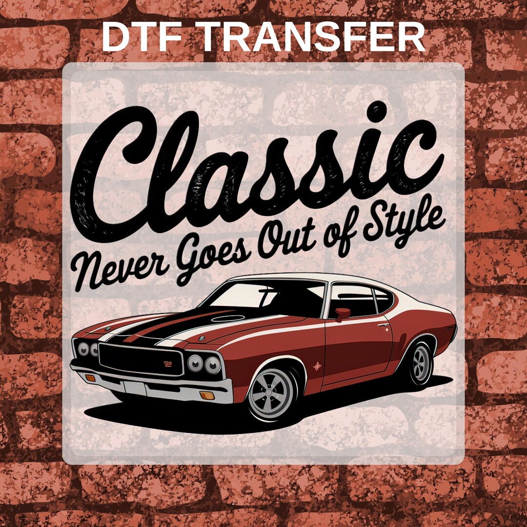 Classic Car DTF Transfer, Nostalgia Heat Press Design - Etsy