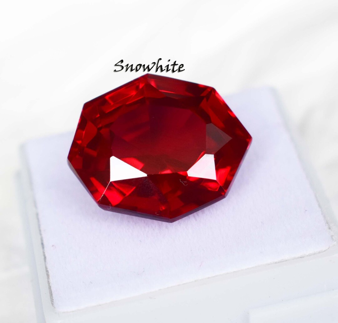 18 Carat Natural Red Ruby Gemstone Fancy Cut Luxury Statement Jewelry ...